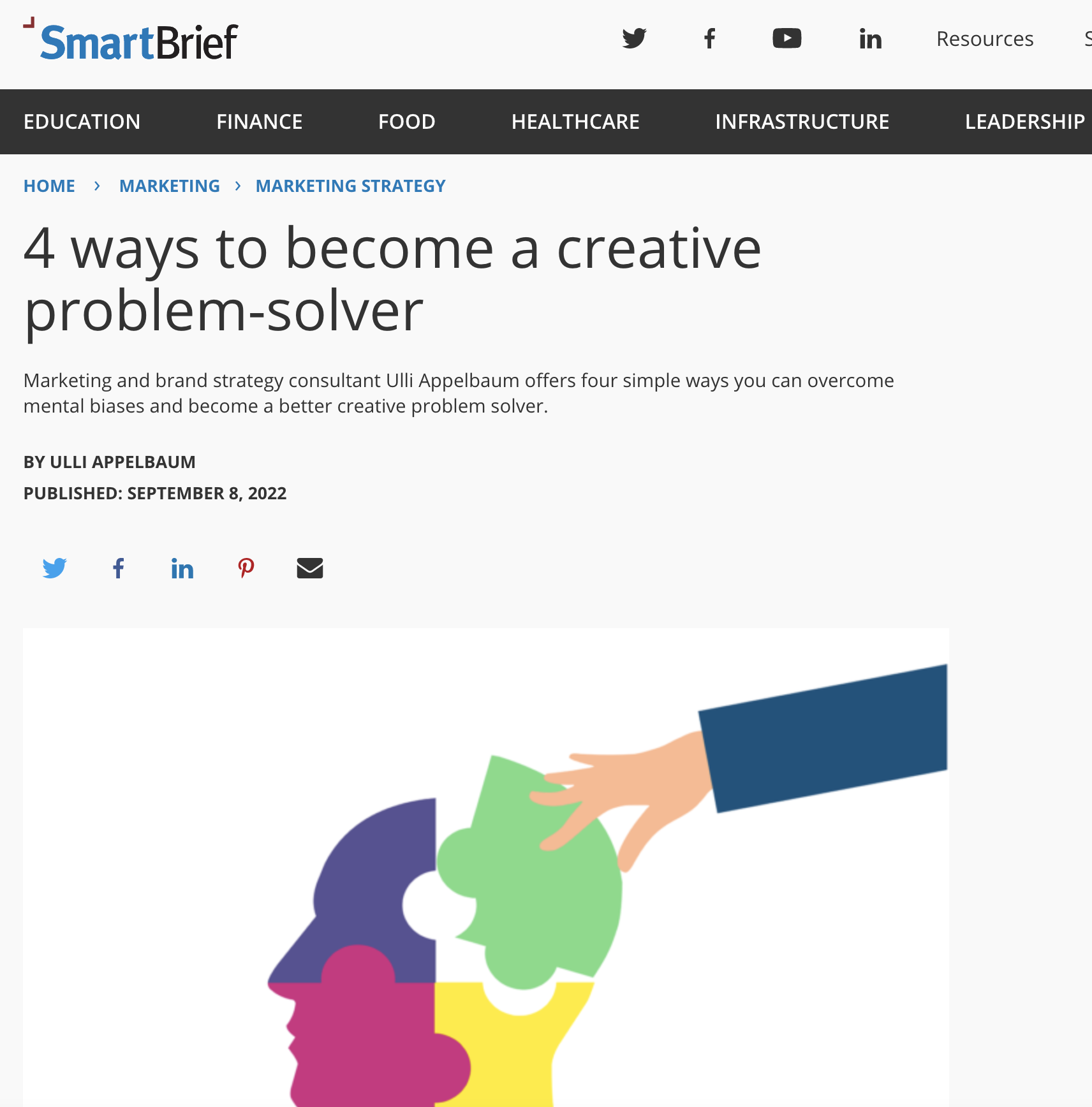 4 Ways To Become A Better Creative Problem-Solver In SmartBrief - First ...