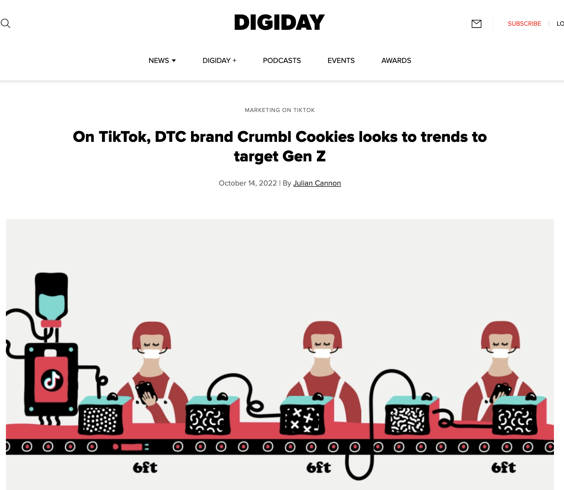 A Little Contribution To This DigiDay Article On The Brand Crumbl Cookies - First The Trousers
